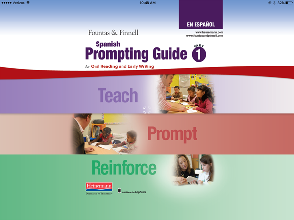 Fountas & Pinnell Spanish Prompting Guide, Part 1 for Oral Reading